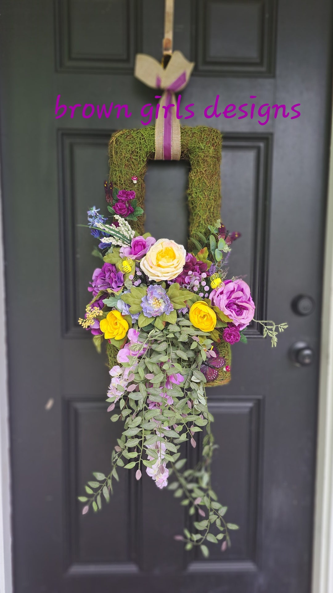 Spring Moss Basket, Spring Moss Wreath, Spring Wreath, Spring Decor - Etsy