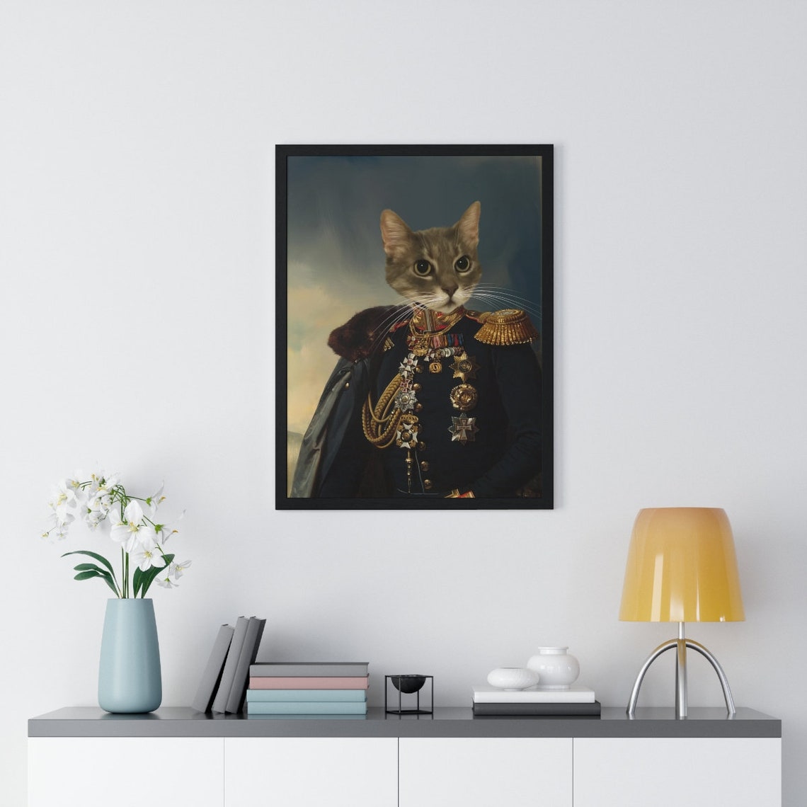 General Admiral Custom Cat Portrait Unique Royal Regal Cat - Etsy