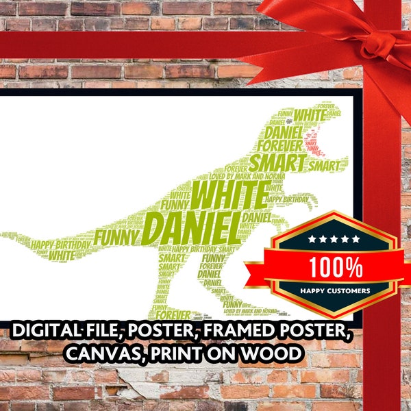 Dinosaur Text Art - Etsy