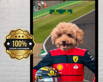 Formula 1 Dog Poster - Etsy