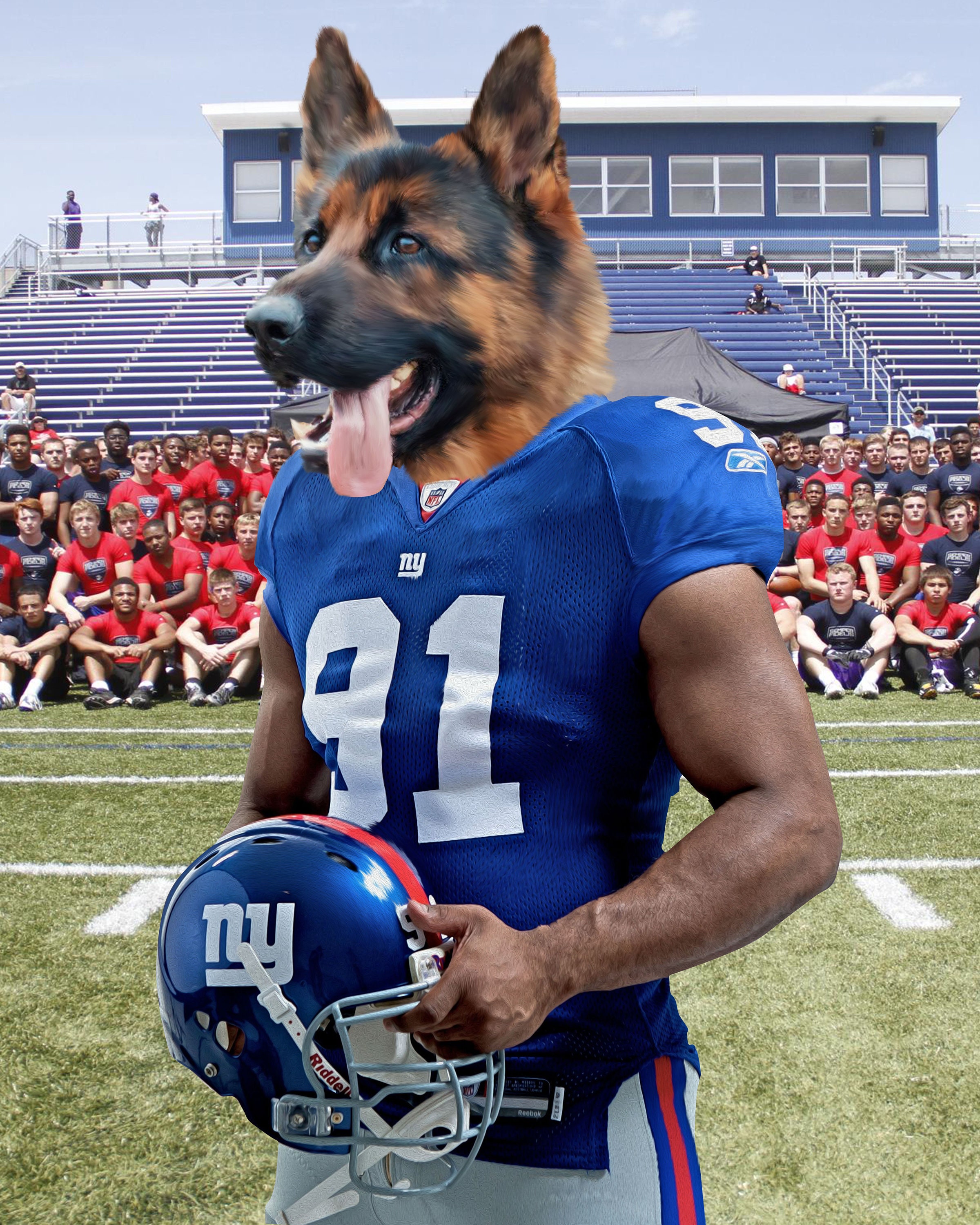 Custom Pet Portraits~funny Football Gifts~personalized Football Gifts ...