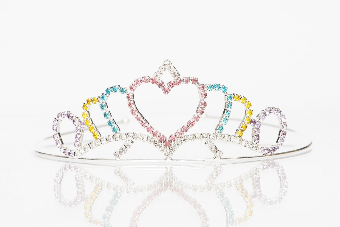 Girls Easter Princess Tiara Pastel Colors Heart Tiara | Etsy