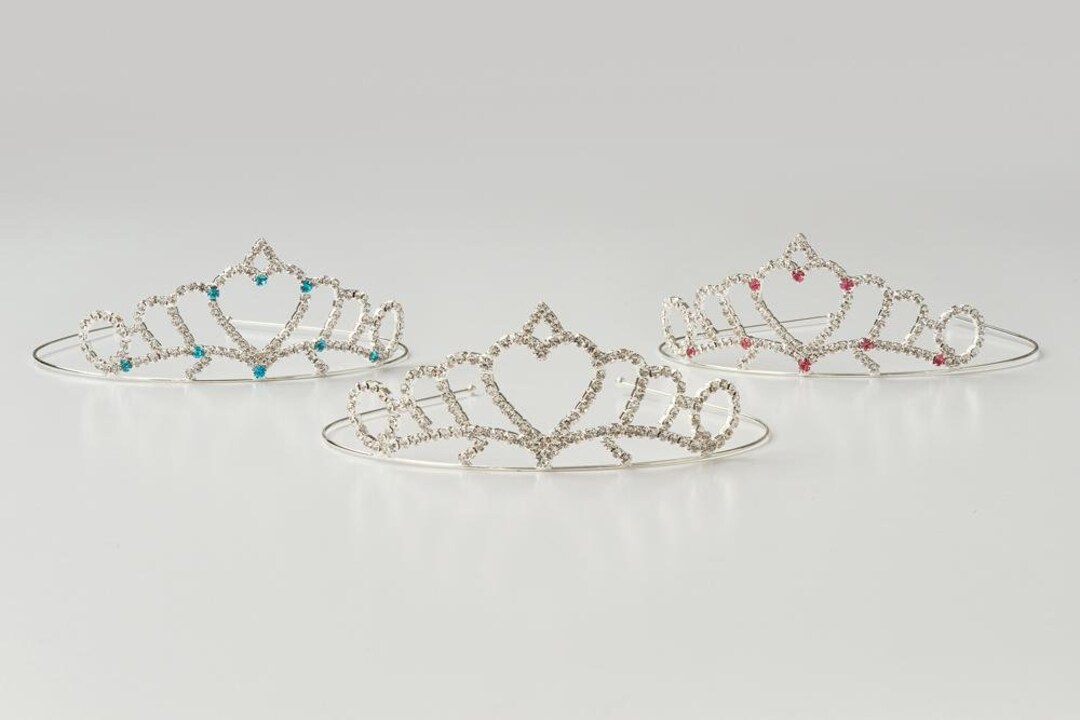 Princess Tiara Set of 3 for Little Girls, Rhinestone Birthday Crown for ...