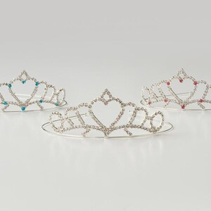 Sparkly Silver Heart Tiara: Flower Girl Princess Crown - Etsy