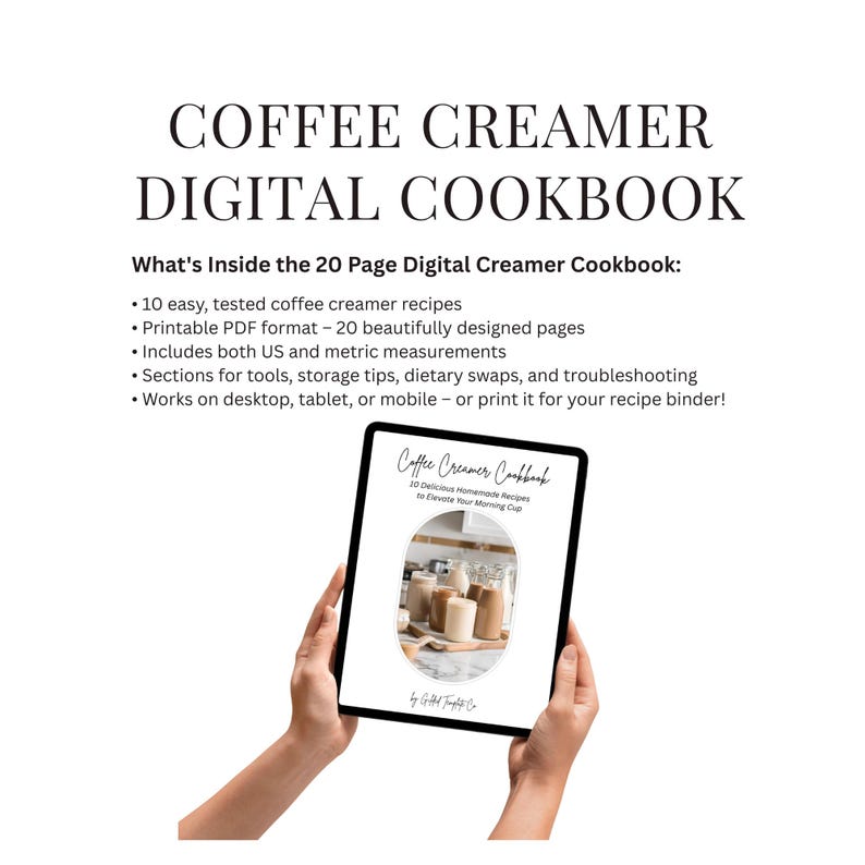 Coffee Creamer Cookbook Recipe Cards | 10 Easy Homemade Flavored ...