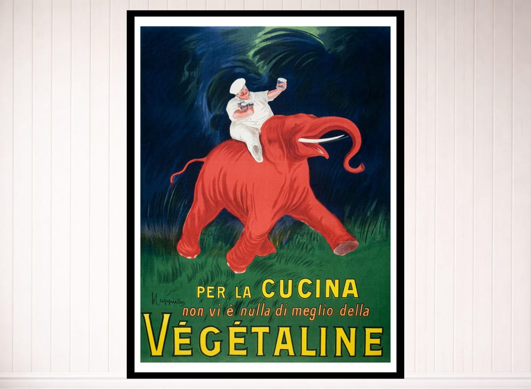 Vegetaline Poster, Cappiello French Advertising Print, Kitchen Wall Art ...