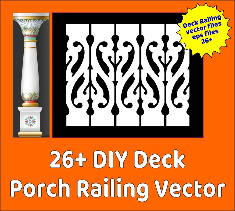 Porch Railing Vector Art for CNC Cutting-metal Cutting-wood - Etsy