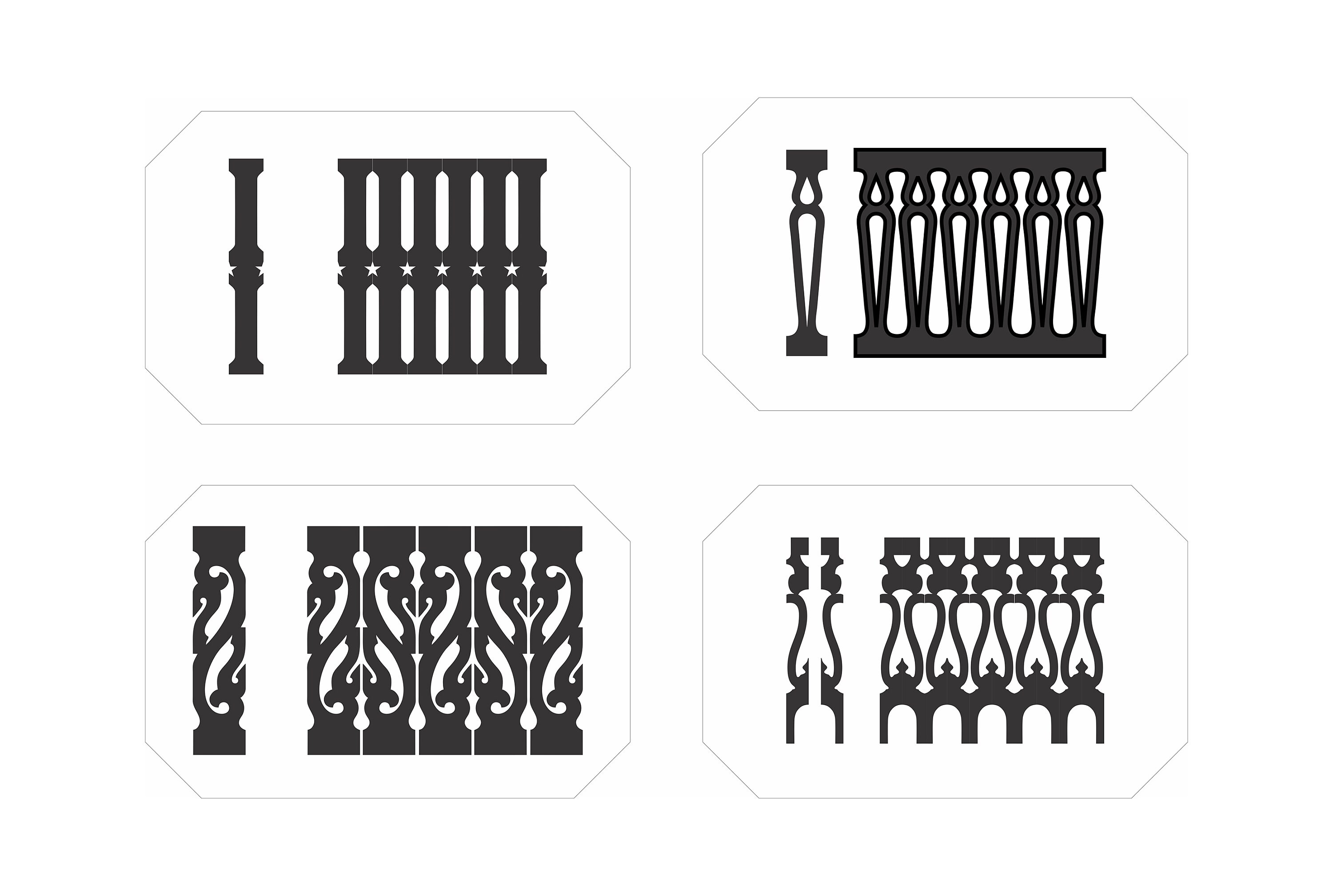 Porch Railing Vector Art for CNC Cutting-metal Cutting-wood - Etsy