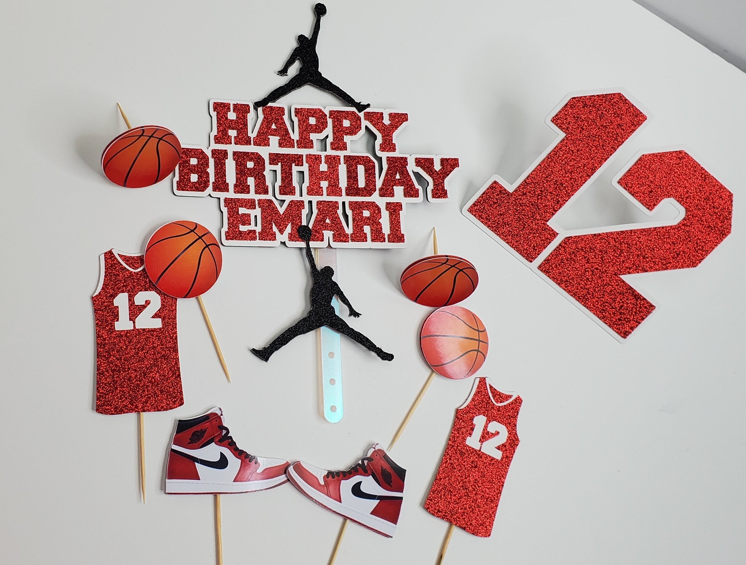 Basketball Cake Topper and Charms, Sneaker Cake Topper - Etsy