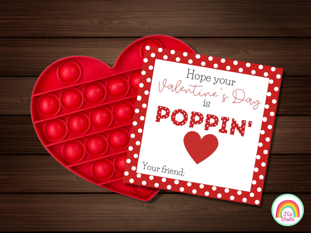 Valentines Day Pop-it Card Printable, Printable Kids Valentines Cards ...