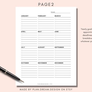 Yearly Goals Planner Top 5 Goal Setting Goal Planning - Etsy