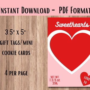 Sweethearts Valentine's Day Printable Conversation Hearts Valentine ...