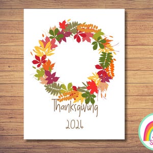 Thanksgiving Wreath Handprint Craft Template-printable-art Parent Gift ...