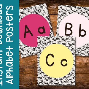 Printable Classroom Alphabet Posters, ABC Poster for Classrooms, Modern ...