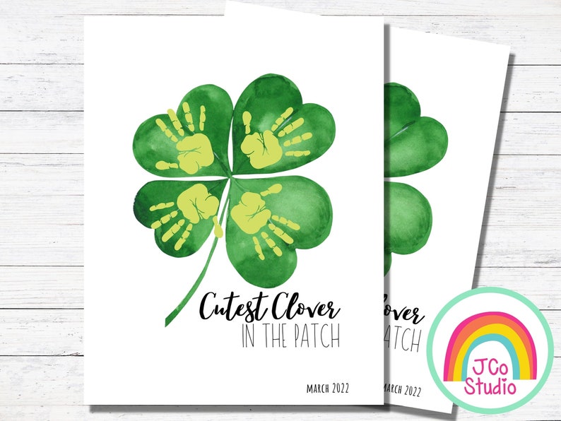 St. Patrick's Day Craft Printable Handprint Art | Etsy