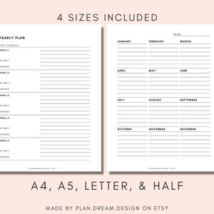 Yearly Goals Planner Top 5 Goal Setting Goal Planning - Etsy