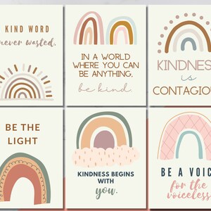 Kindness Classroom Decor, Printable Rainbow Posters, Class Social ...