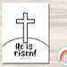 Easter Handprint Art Craft Printable Sunday School Activity - Etsy