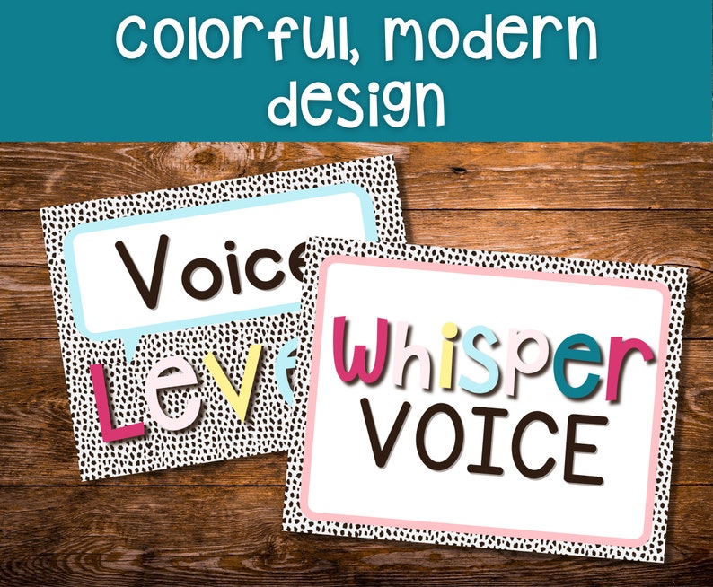 Printable Voice Levels Poster for Classroom Classroom - Etsy