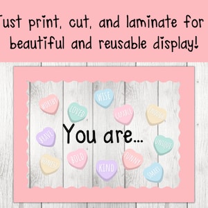 Conversation Hearts Bulletin Board Decor Printable Classroom - Etsy