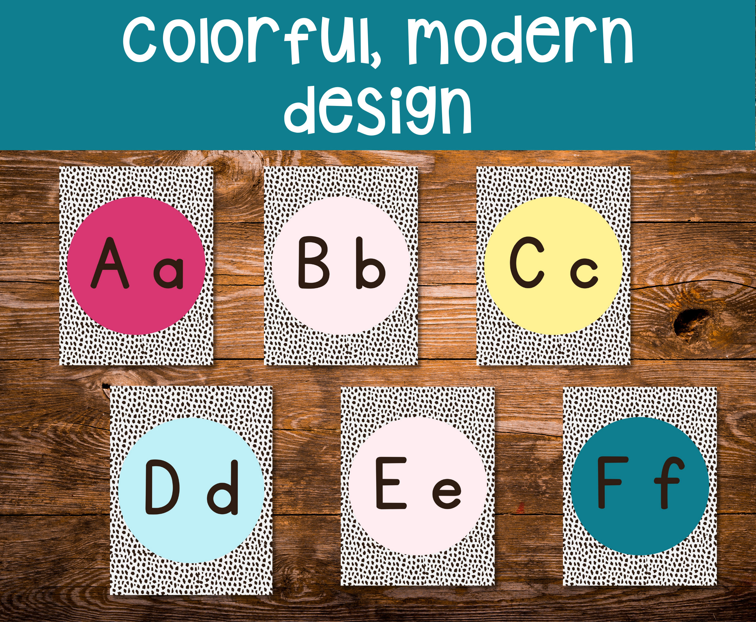 Printable Classroom Alphabet Posters ABC Poster for - Etsy