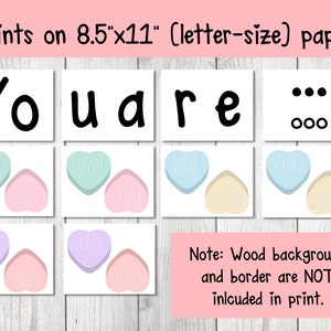 Conversation Hearts Bulletin Board Decor, Printable Classroom Valentine ...