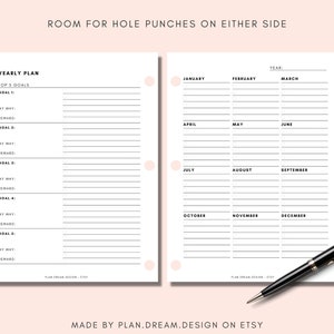 Yearly Goals Planner Top 5 Goal Setting Goal Planning - Etsy