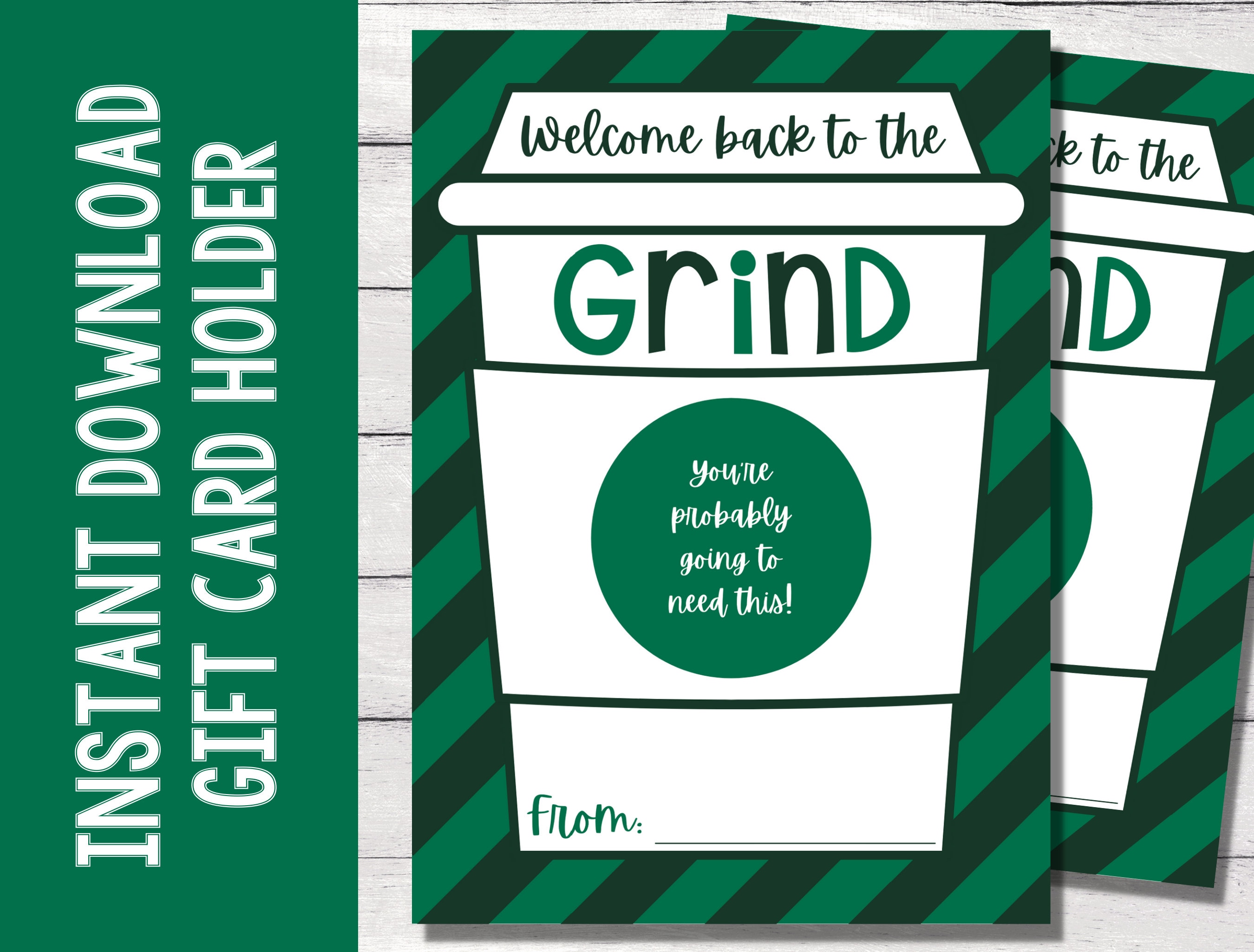 Printable Back to School Gift Card Holder Coffee Gift Card - Etsy Singapore