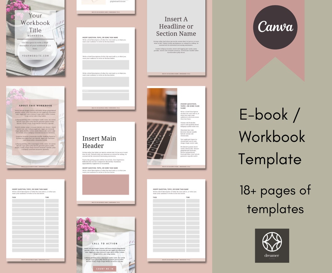 Editable Workbook Template Ebook Template Lead Magnet Course Guide ...