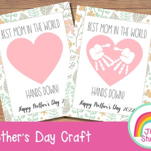 Printable Mother's Day Gift Handprint Craft Mother's - Etsy