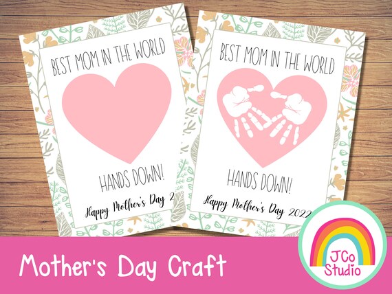 Printable Mother's Day Gift Handprint Craft Mother's - Etsy