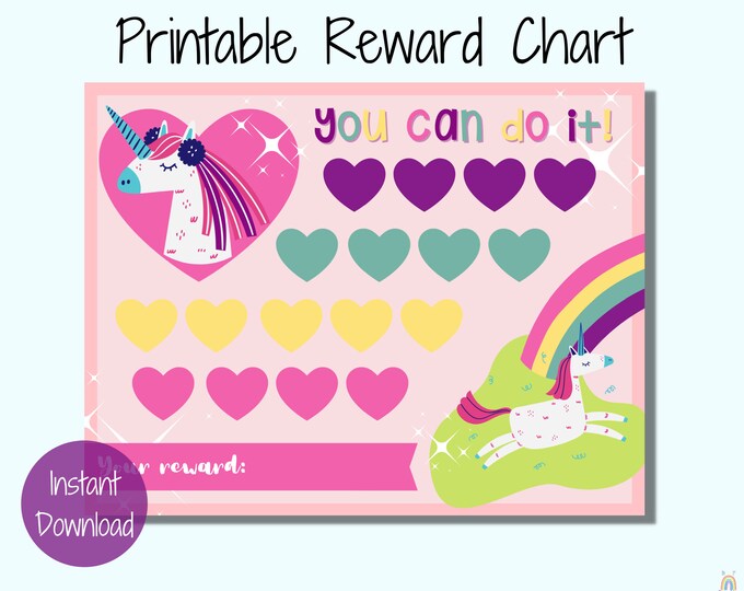 Printable Flower Reward Chart for Girls, Groovy Reward Chart, Pink ...