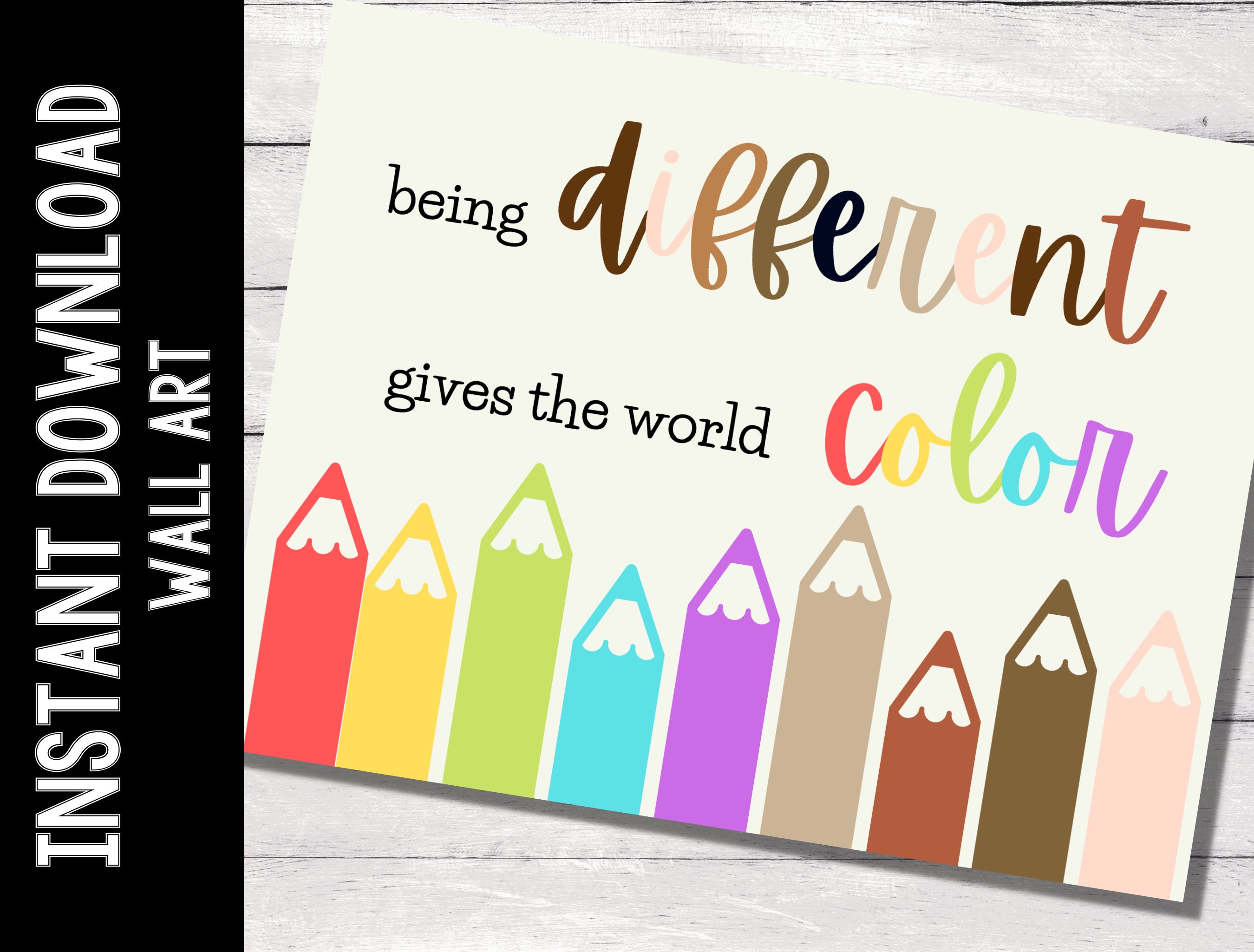 Classroom Decor Printable Diversity Poster Being Different - Etsy