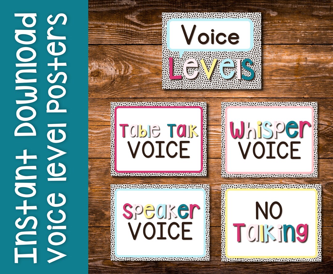 Printable Voice Levels Poster for Classroom, Classroom Management ...