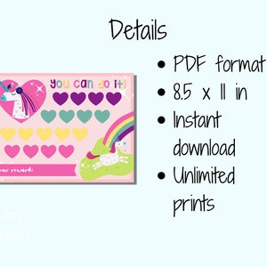 Printable Rainbow Reward Chart Rainbow Sticker Chart Instant | Etsy