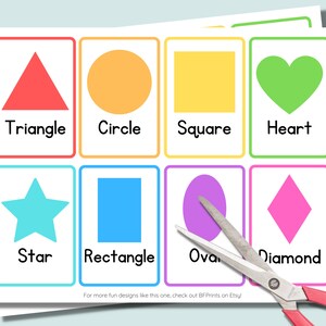 Printable Shape Flashcards, Homeschool, Preschool, Tot School ...