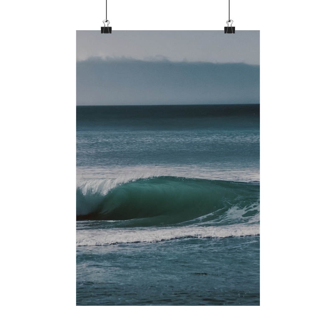 Surf Poster Waves Matte Vertical Poster - Ocean Print Beach Gift for ...