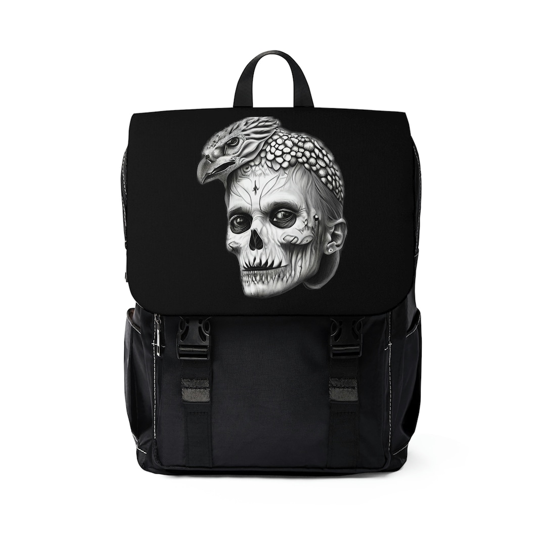 Goth Skull Eagle Moth Moon Occult Backpack Gothic Occult Magic Witch ...