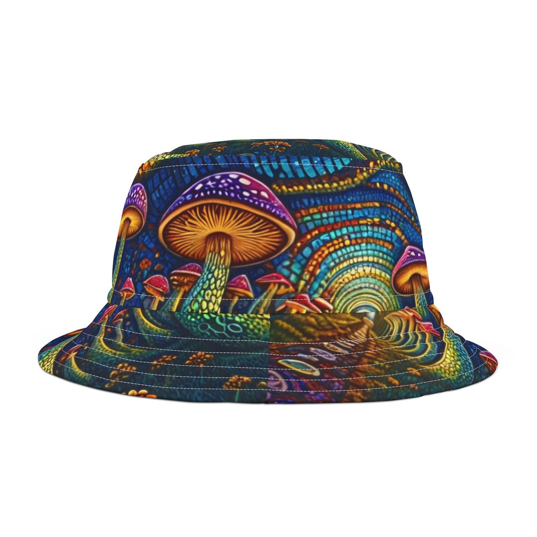 Magic Mushroom Bucket Hat | Cottagecore Mushroom Hat | Mycology Art ...