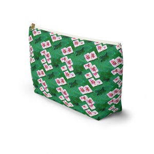 Green Mahjong Tile Bag, Mahjong Bags for Tiles, Mah Jongg Bag, Bag for ...