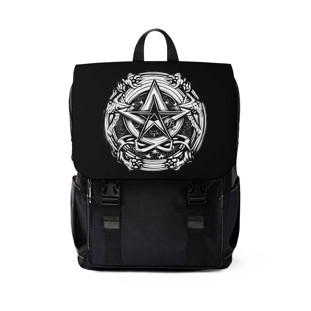 Pentagram Goth Moth Moon Occult Backpack Gothic Occult Magic Witch ...