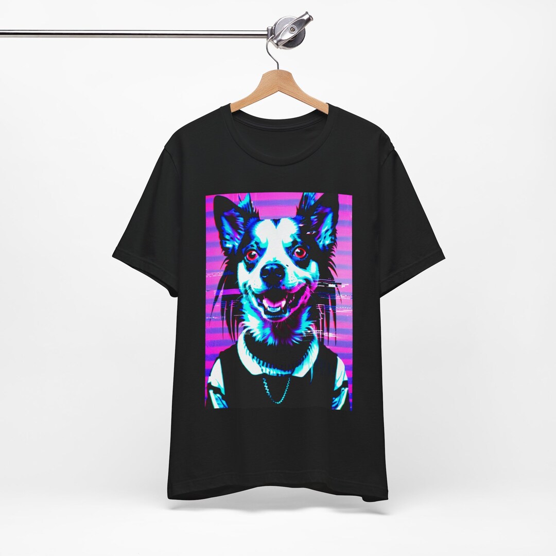 Psychedelic Weirdcore Dog Face T-shirt - Gift for Dog Lovers Trippy ...