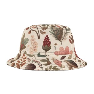 Mycology Forest Mushroom Bucket Hat | Cottagecore Mushroom Hat ...