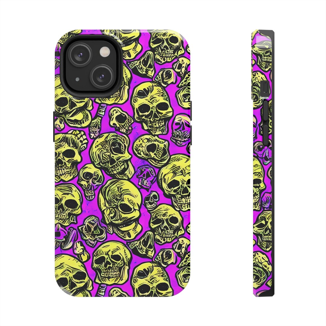 Mind Meld Skulls | Psychedelic Gothic Skull Tough Phone Cases | Skull ...