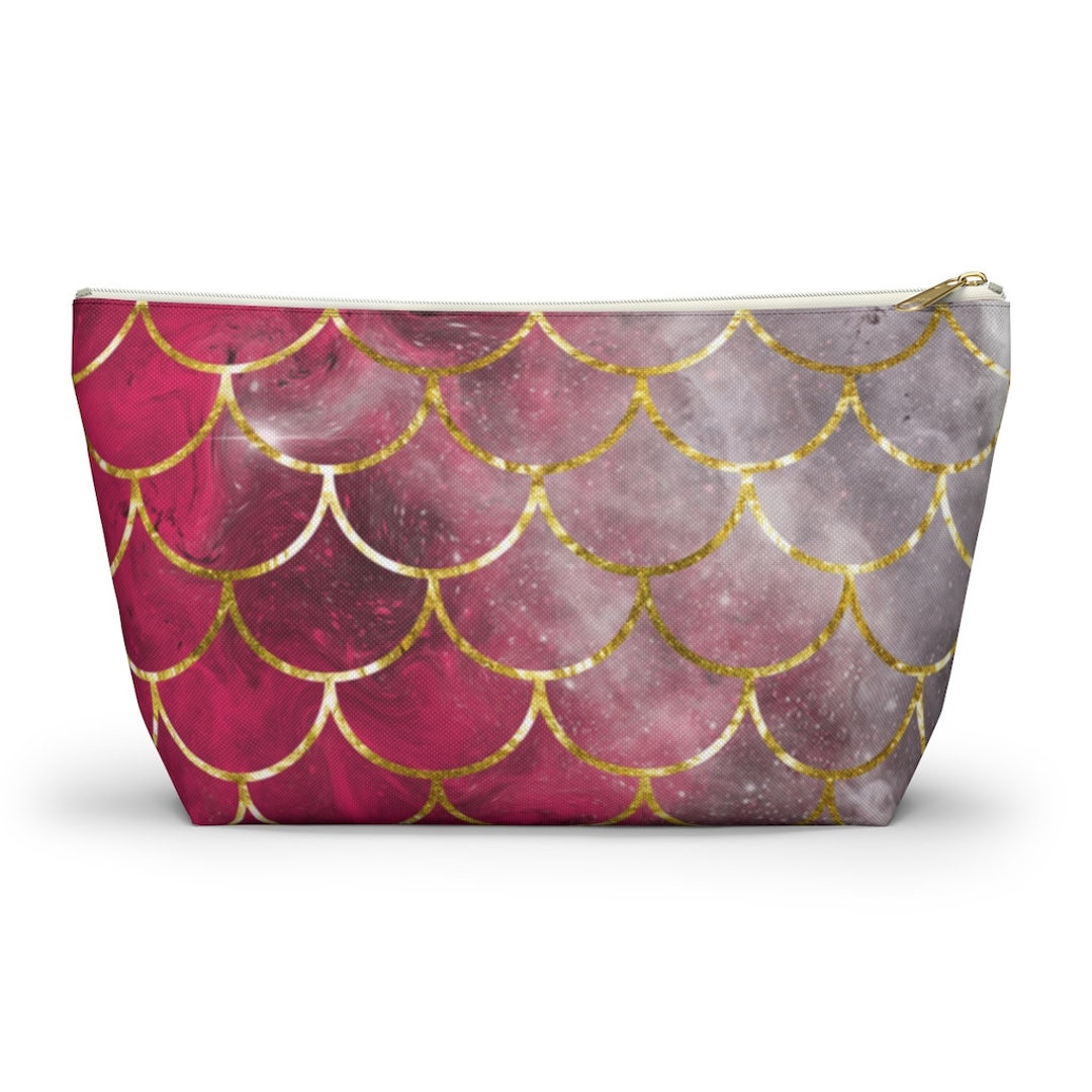 Pink and Grey Mermaid Scales Galaxy Mahjong Tile Bag | Mahjong Bags for ...
