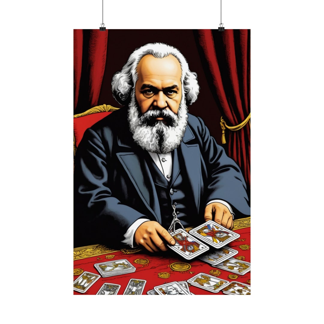 Karl Marx Doing A Tarot Reading Matte Vertical Poster Multiple Sizes ...
