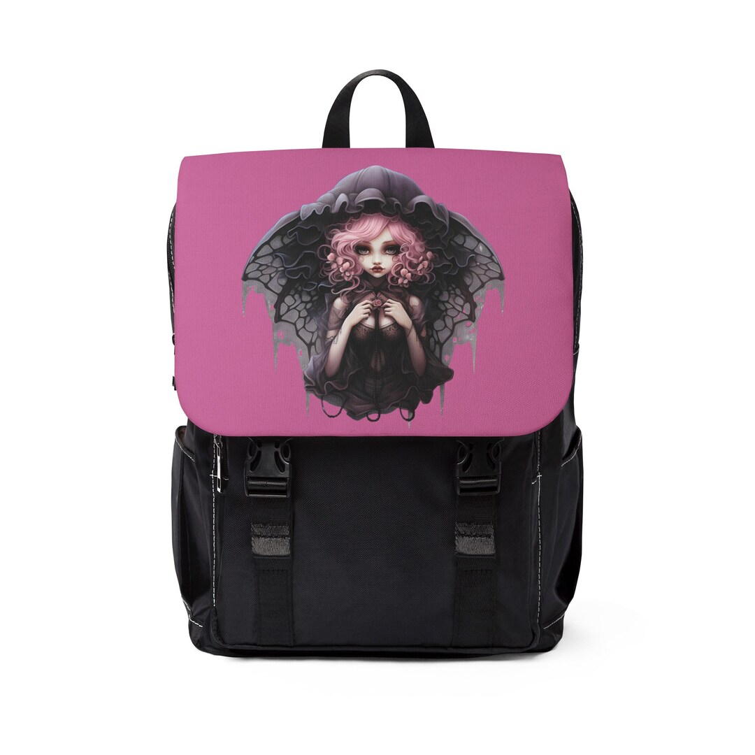 Dark Cloak Pastel Goth Fairy PINK Unisex Casual Backpack, Occult ...