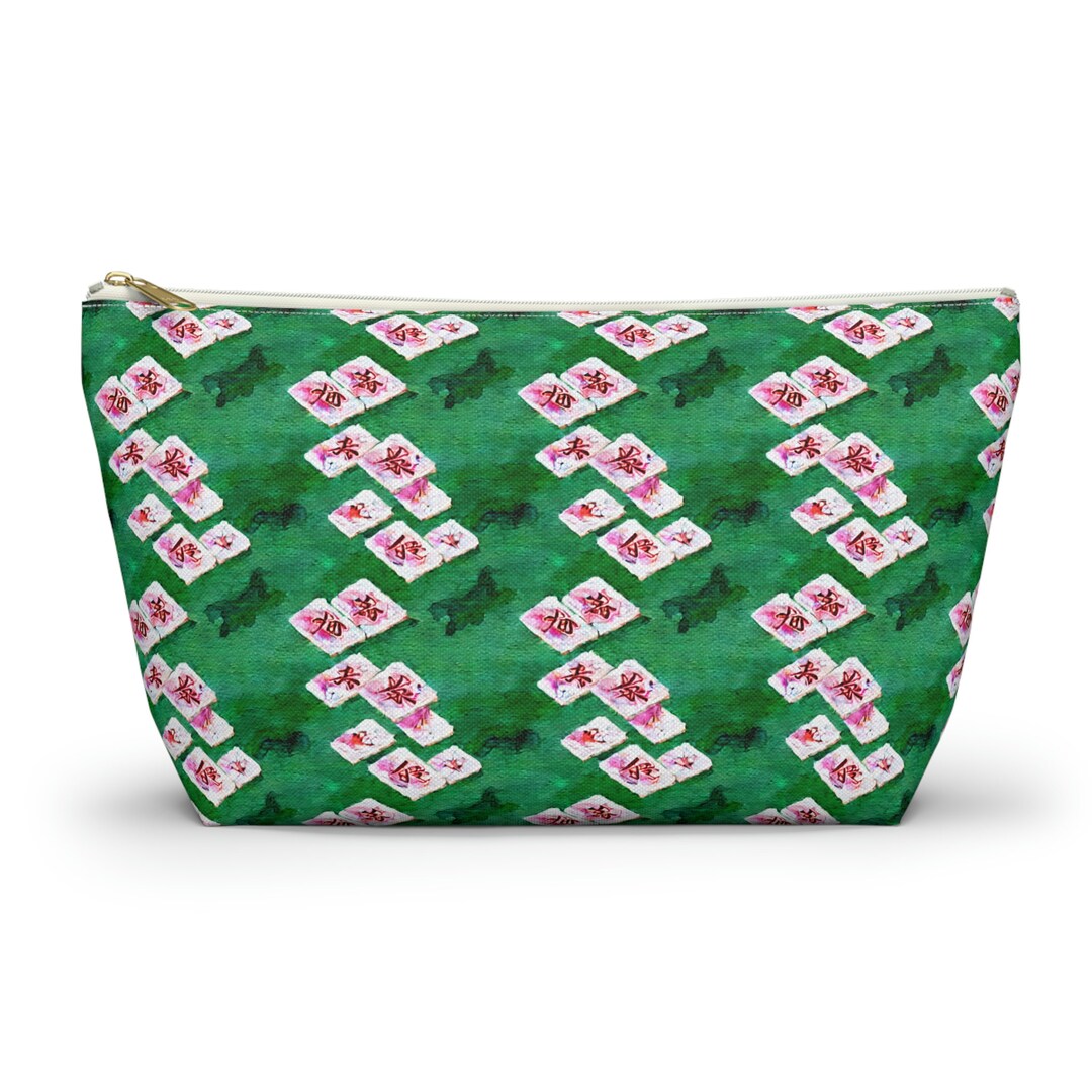 Green Mahjong Tile Bag, Mahjong Bags for Tiles, Mah Jongg Bag, Bag for ...