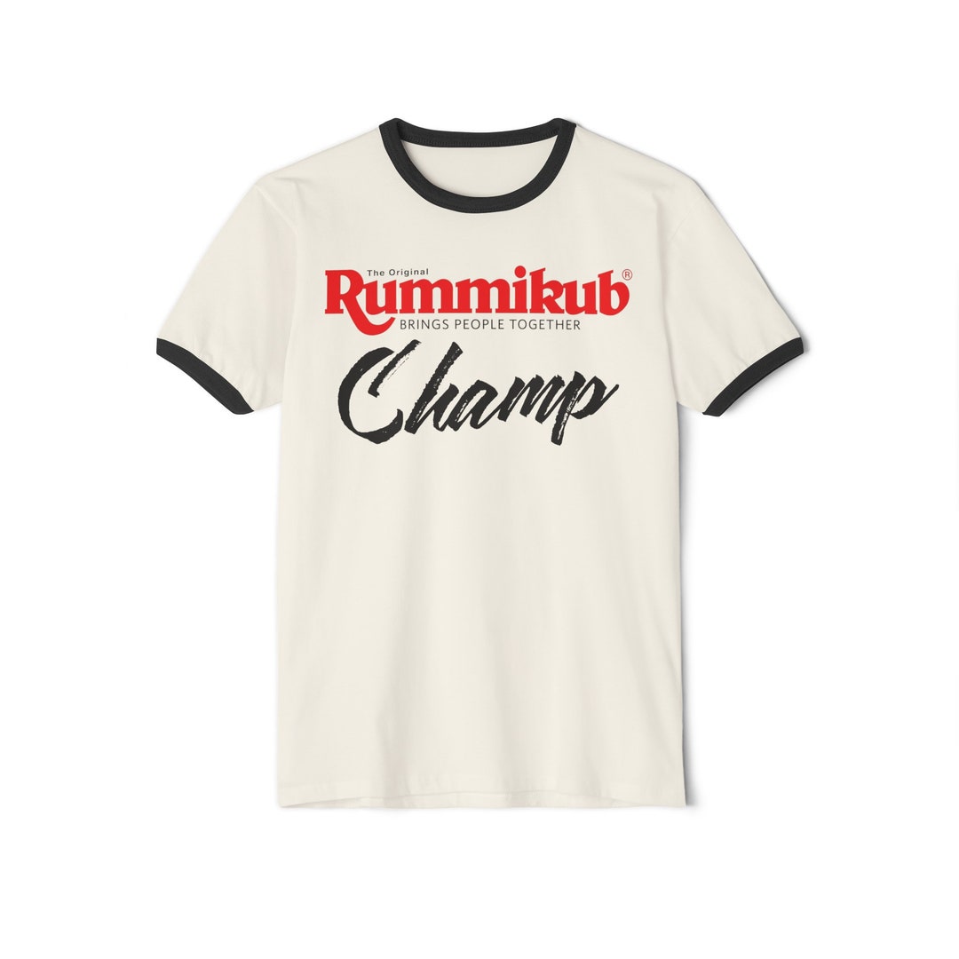 Retro Rummikub Champ (black Font) Unisex Ringer Tee - Etsy