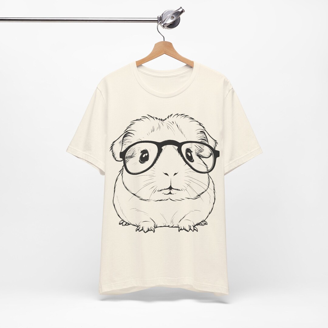 Guinea Pig Shirt Nerdy Glasses Animal Lover Gift for Her Birthday ...